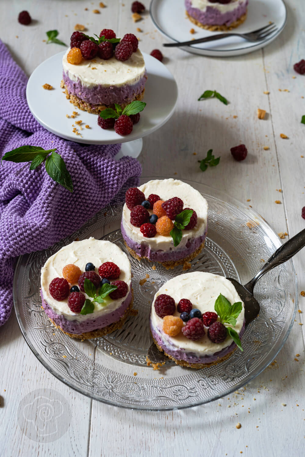 Mini-Cheesecakes mit Beeren - Küchentraum & Purzelbaum